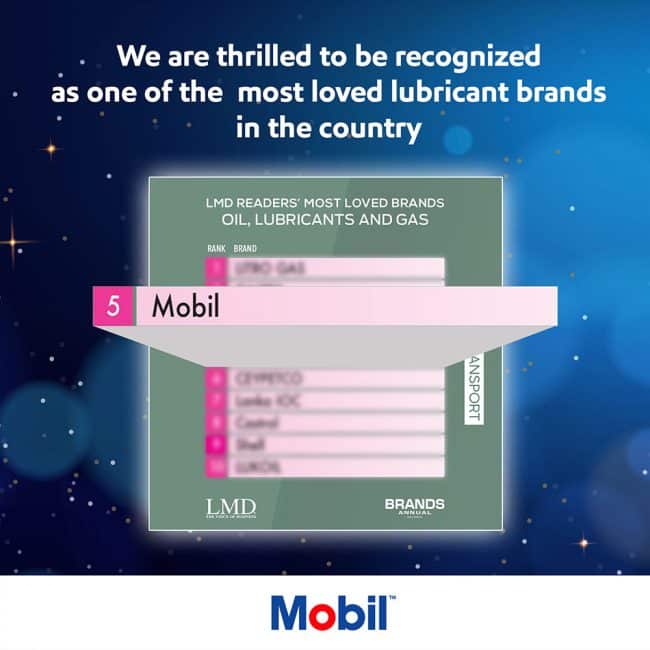 Mobil recognized as one of the ‘Most Loved’ brands in Sri Lanka by LMD ...